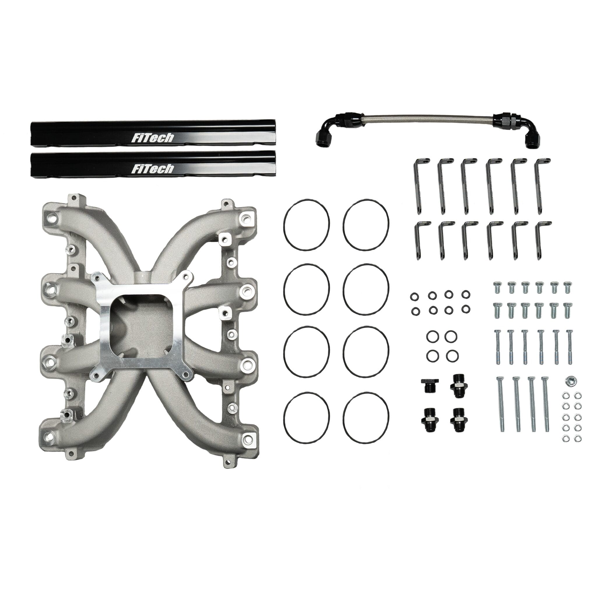 37007 LS1 Cast Intake with 4150 Flange and Fuel Rails - FiTech Fuel ...