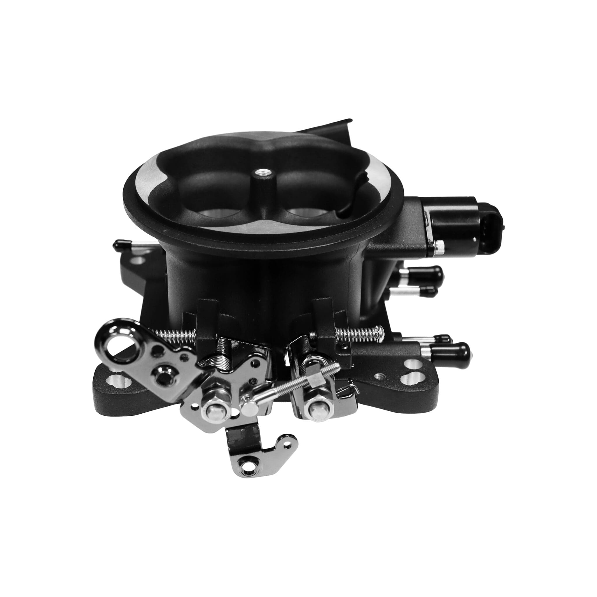 30034Universal 4150 4BBL Throttle Body, Black, TMAP - FiTech Fuel Injection