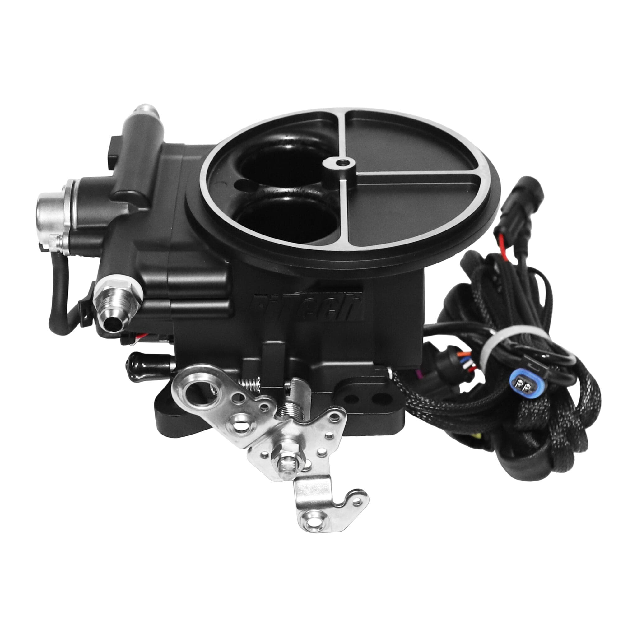 39002Go EFI 2 Barrel 400HP Classic Black EFI System - FiTech Fuel Injection