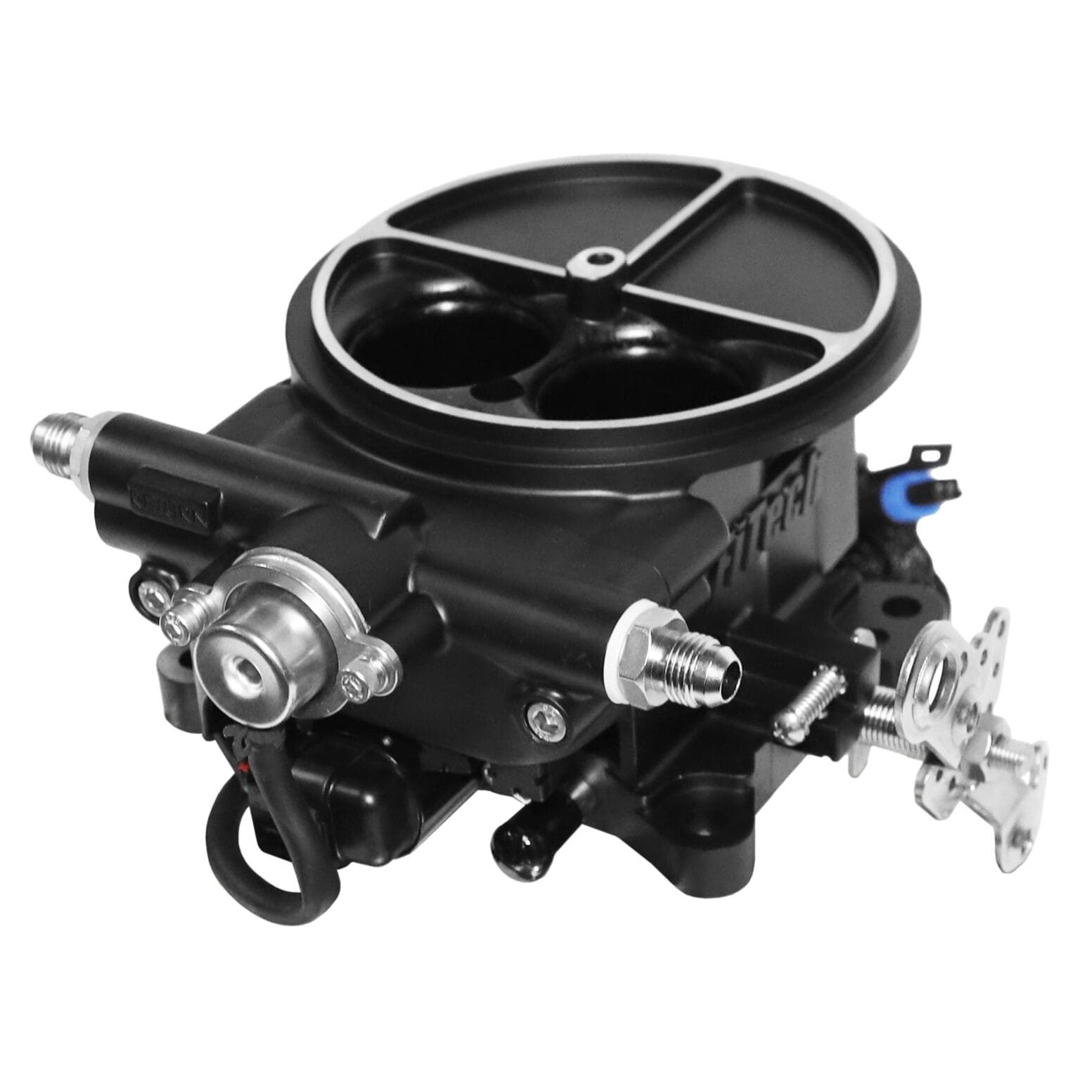 39002Go EFI 2 Barrel 400HP Classic Black EFI System - FiTech Fuel Injection
