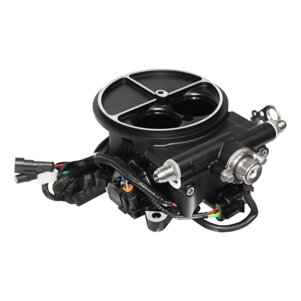 39002Go EFI 2 Barrel 400HP Classic Black EFI System - FiTech Fuel Injection